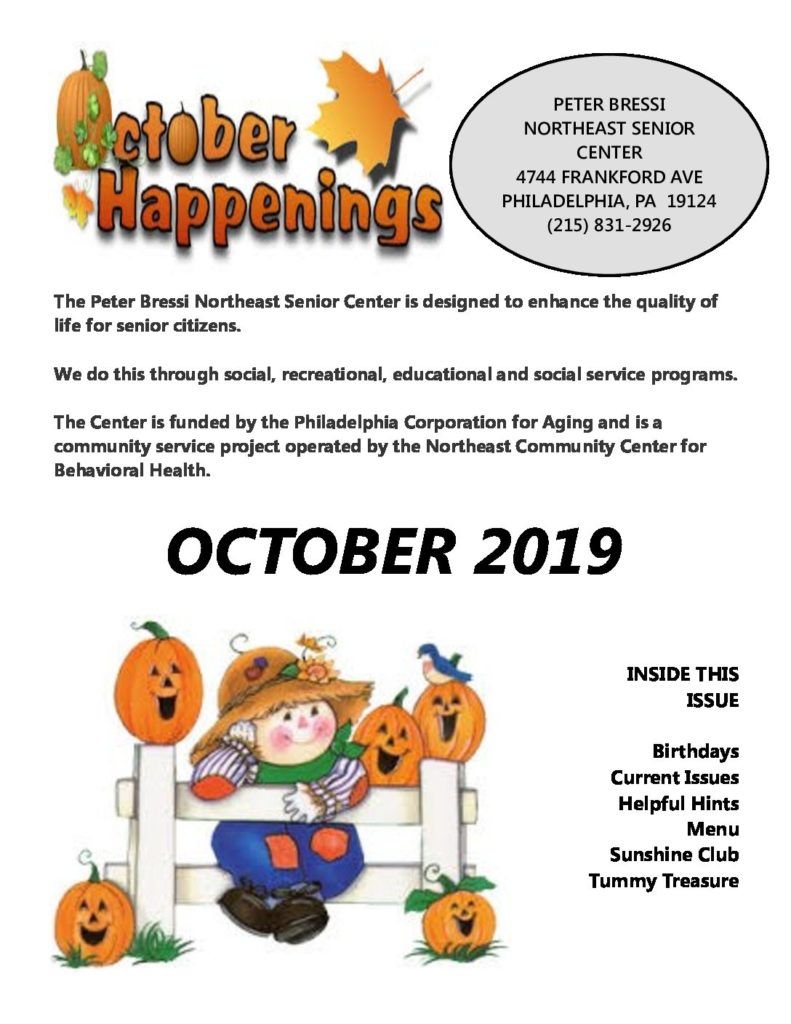 October Monthly Newsletter - Northeast Community Center for Behavioral ...