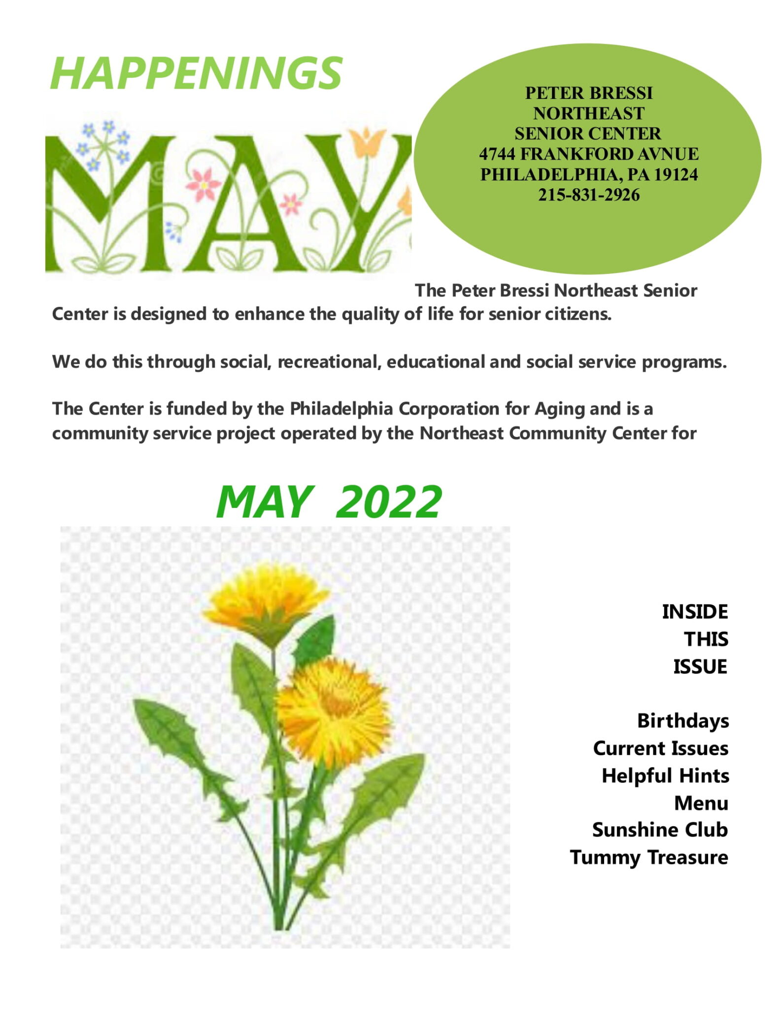 May 2022 Newsletter - Northeast Community Center for Behavioral Health